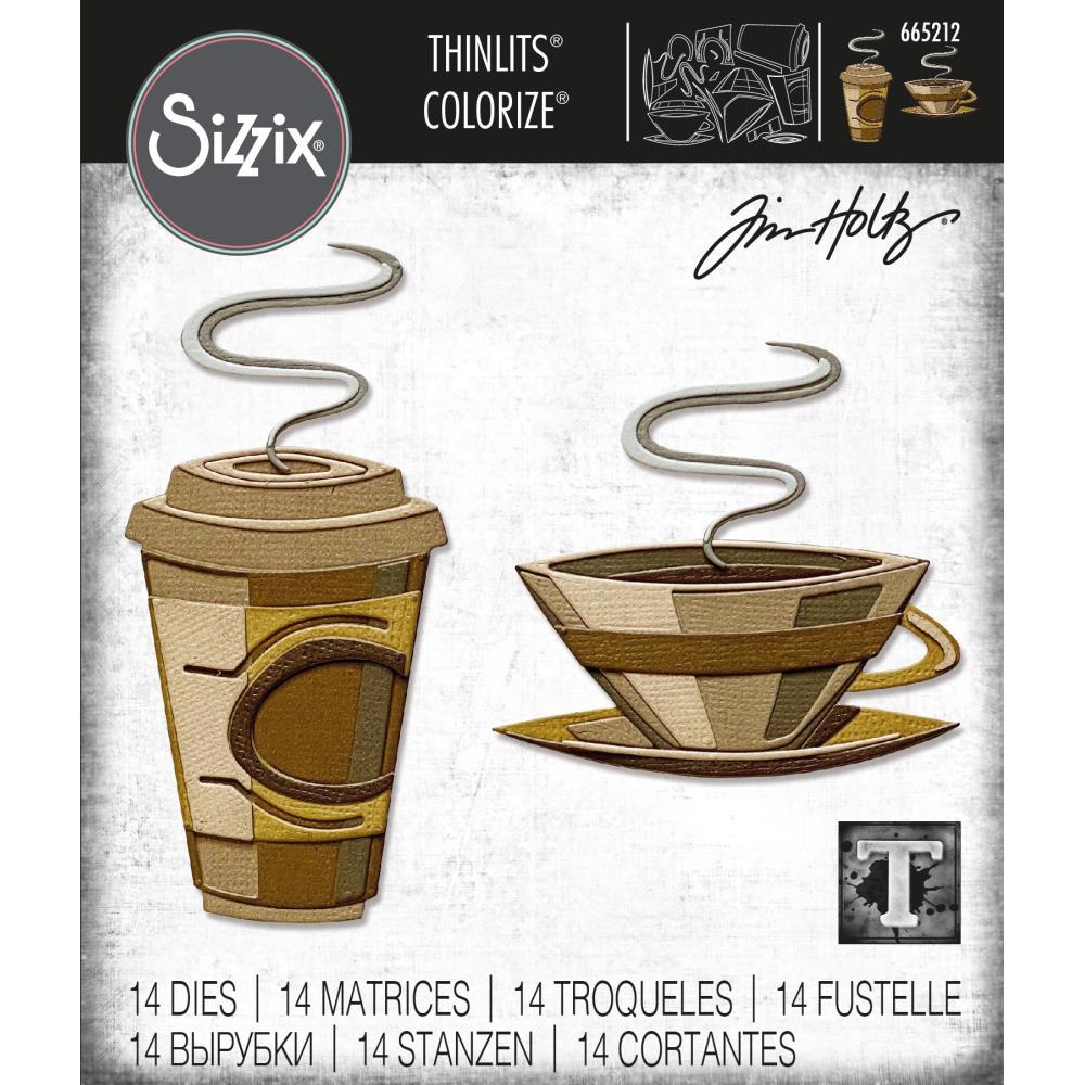 Sizzix - Tim Holtz Alterations - Thinlits Colorize - Cafe