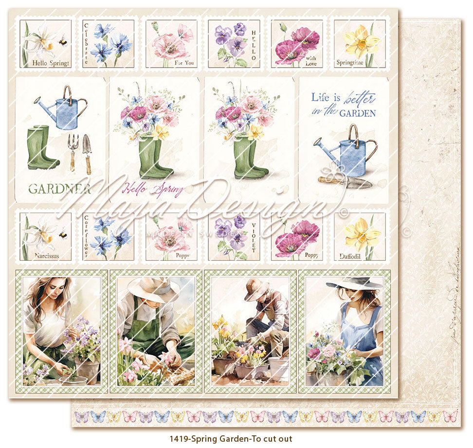Maja Design - Spring Garden - To cut out - 12 x 12"