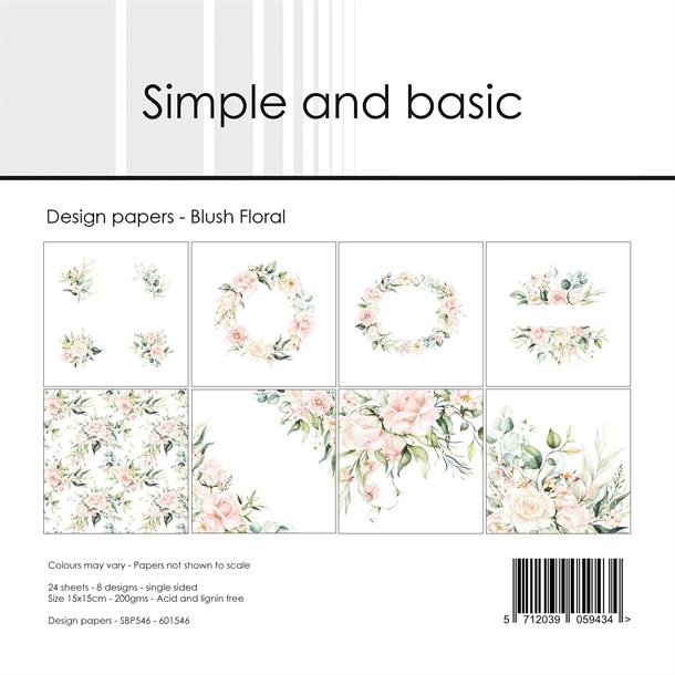 Simple and Basic - Blush Floral - Paper Pack 6 x 6"