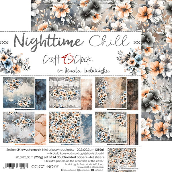 Craft O'Clock - Nighttime chill - Paper Pad - 8x8"