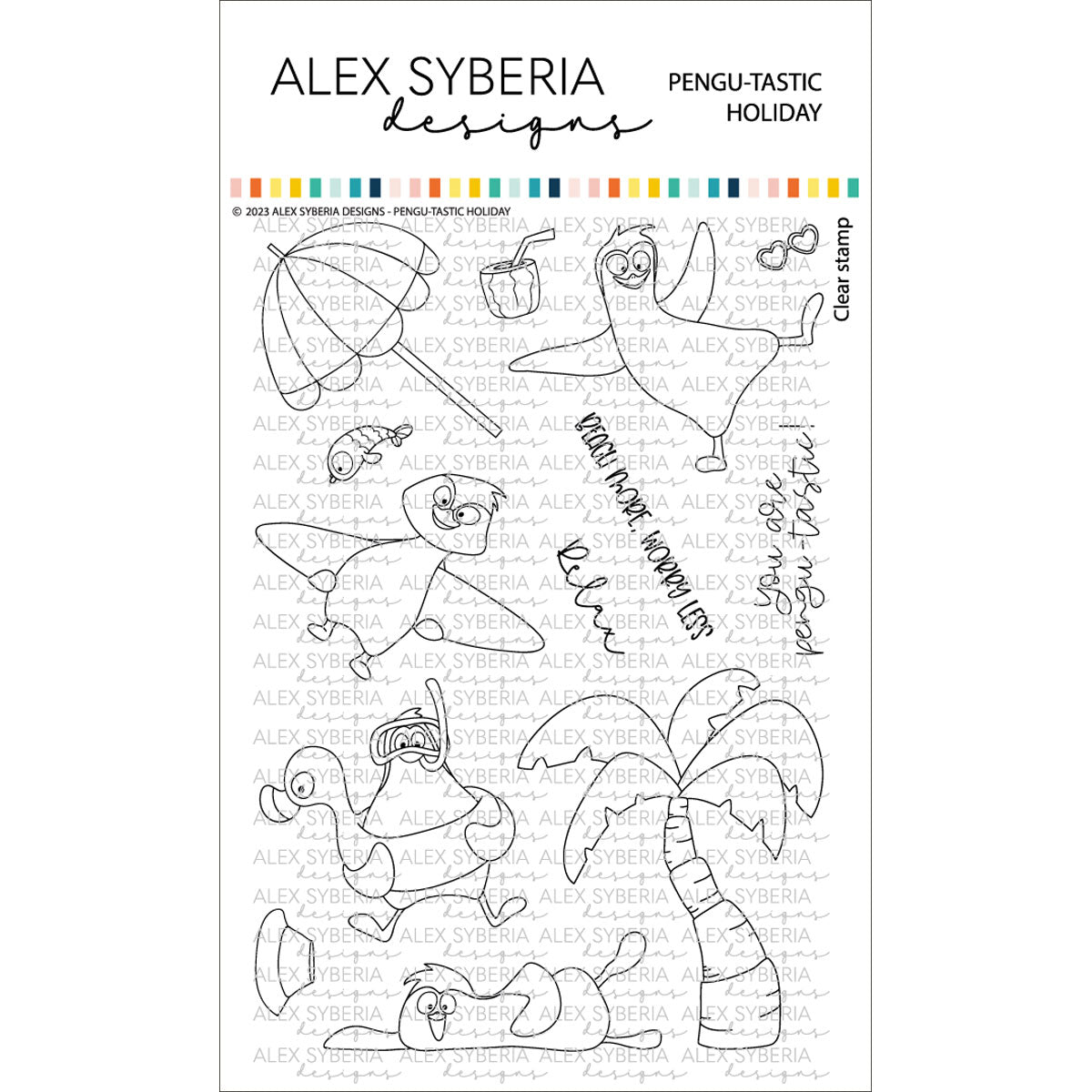 Alex Syberia Designs - Clear stamp set - Pengu-tastic Holiday - A6