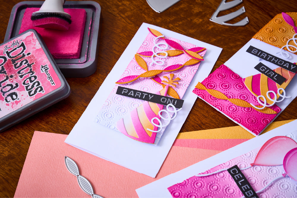 Sizzix - Tim Holtz - Celebrate Sidekick Dies and Texture Fade