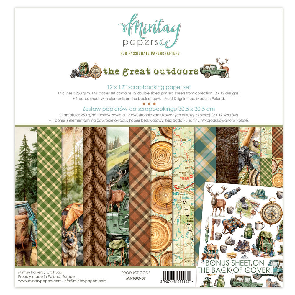 Mintay Papers - The Great Outdoors - Paper Pack - 12 x 12"