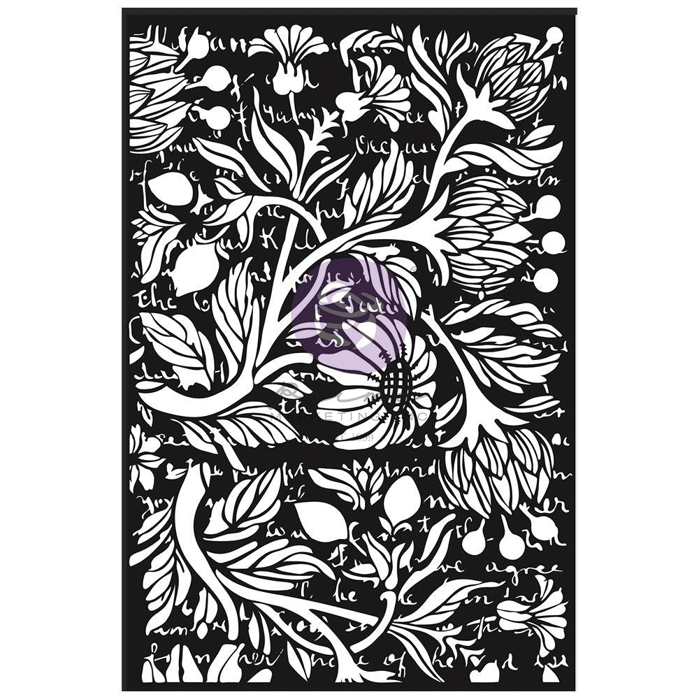 Prima - Finnabair - Elementals Stencil - Secret Letters 6x9"