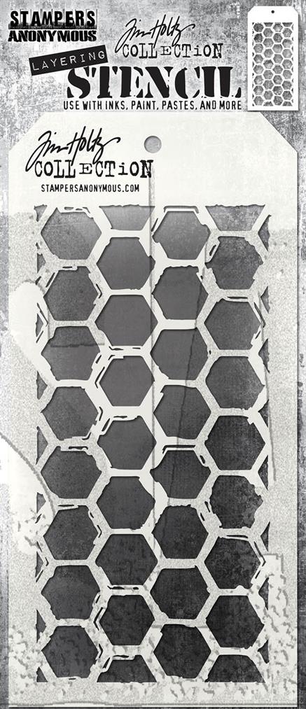 Tim Holtz - Stencil - Brush Hex