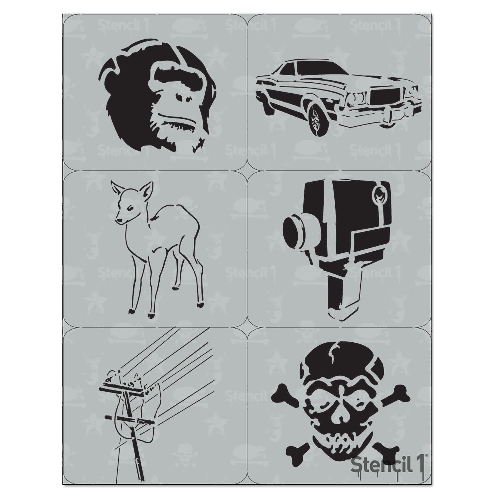 Stencil 1 - Stensil - Graffiti 2 set